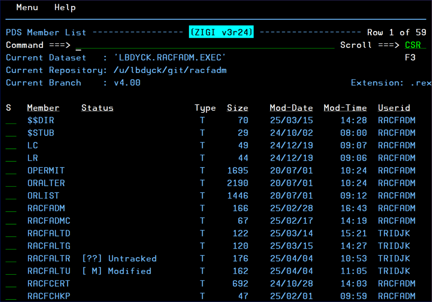 z/OS ISPF Git Interface (ZIGI) — An Introduction to Git Usage for the Developer Using ISPF
